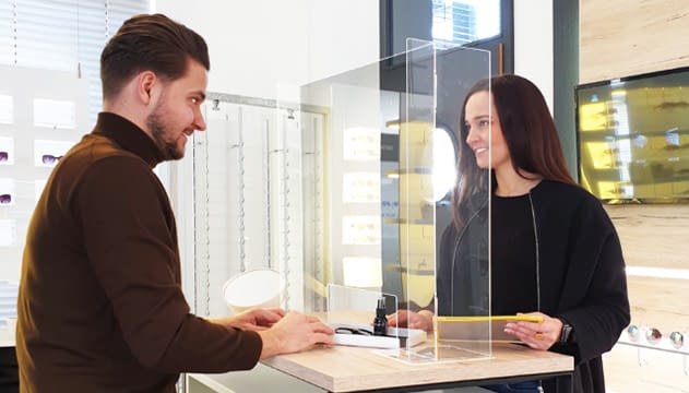 Protective panels - Concept S - Protective panels, covid barriers for shops